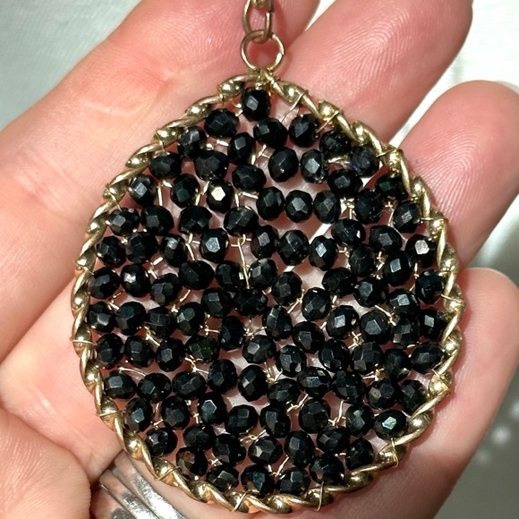 Jewelry | Pretty Black Long Pendant Necklace | Poshmark